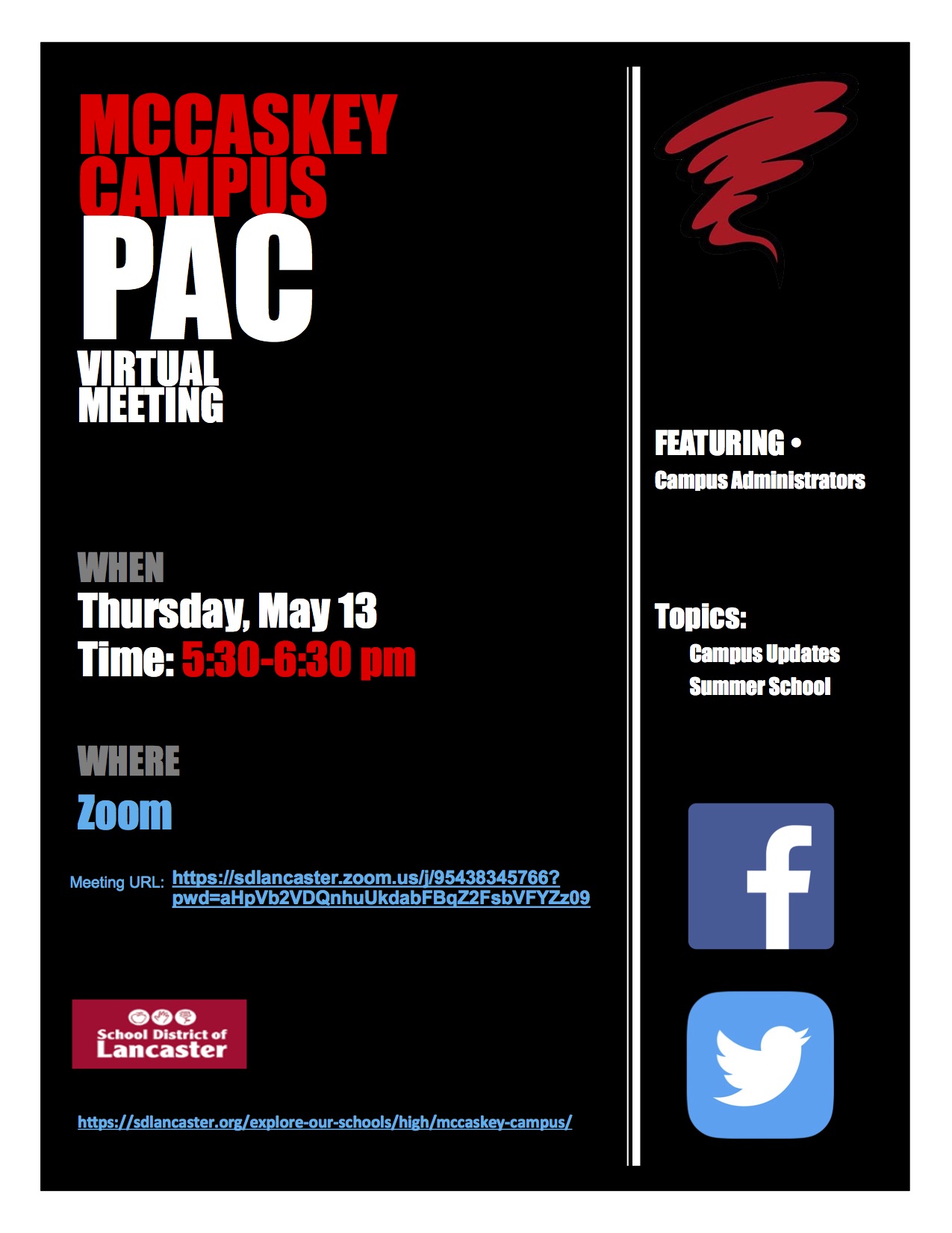 May PAC Meeting - School District of Lancaster
