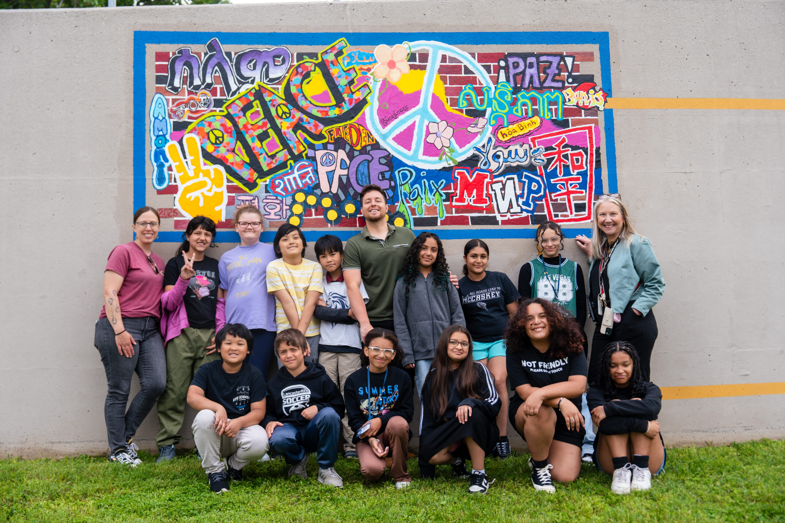 Peace in every language: Lafayette ES annual mural tradition grows ...